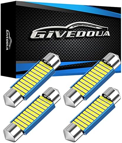 AUXITO 578 LED Bulb 41mm 42mm 212-2 211-2 578 Festoon LED Bulbs CANBUS ...