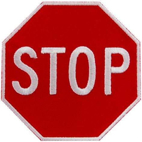 Amazon.com: Stop Sign Embroidered Iron on Patch