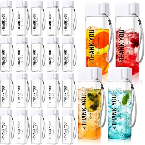 Amazon.com: Maxdot 24 Pcs Thank You Water Bottles Bulk 17 oz Employee ...