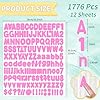 Amazon.com: Alphabet Sticker, 1'' Pink Letter Stickers - 12 Sheets ...