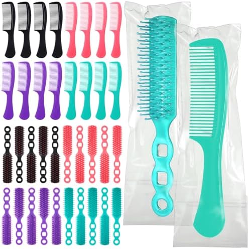 Amazon.com : SiliFine 24 Pcs Hair Brush Combs Set in Bulk for Homeless ...