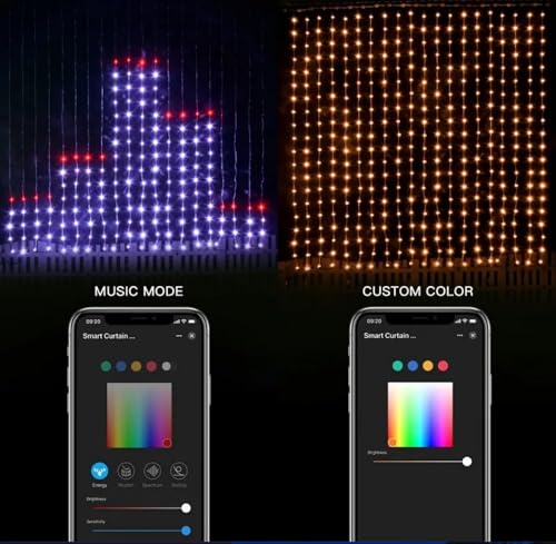 NYRWANA Smart LED Curtain Lights with Bluetooth App Control | DIY ...