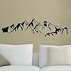 Amazon.com: DNVEN Mountain Decals Hill Silhouette Decorative Stickers ...