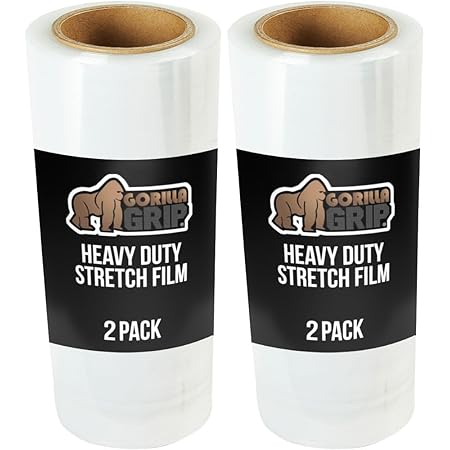Amazon.com: Gorilla Grip 500% Stretch Film Heavy Duty Plastic 1200ft ...
