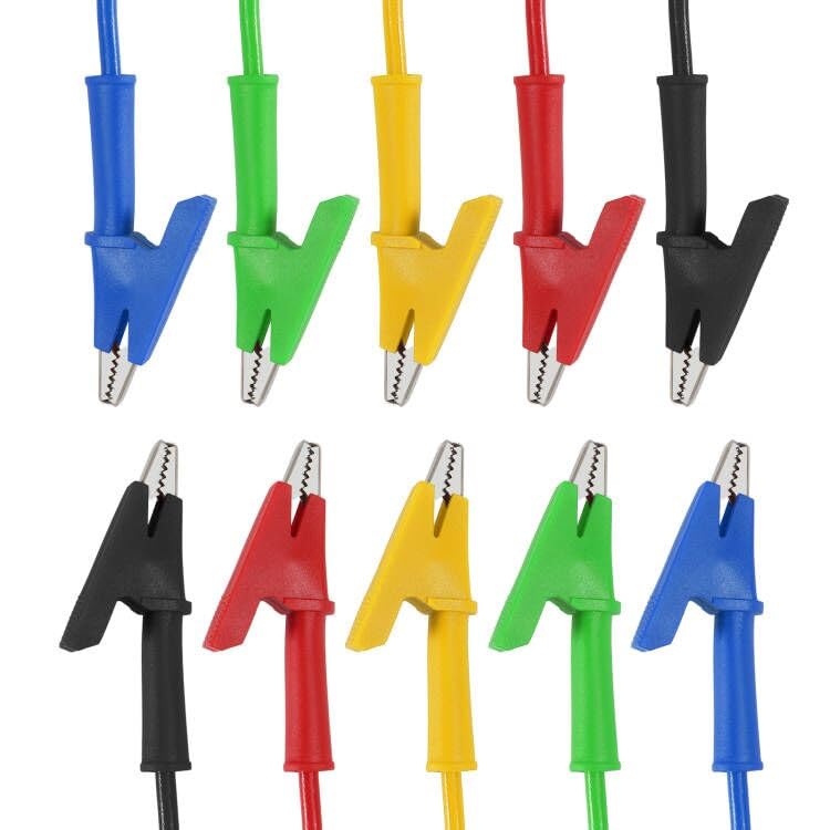 Snapklik.com : 5Pcs Alligator Clip To Alligator Clips Test Probe Dual ...