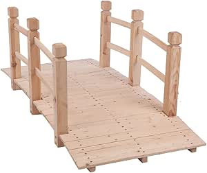 Amazon.com : 5 ft Wooden Bridges for Outdoors, Foot Bridge, Landscape ...
