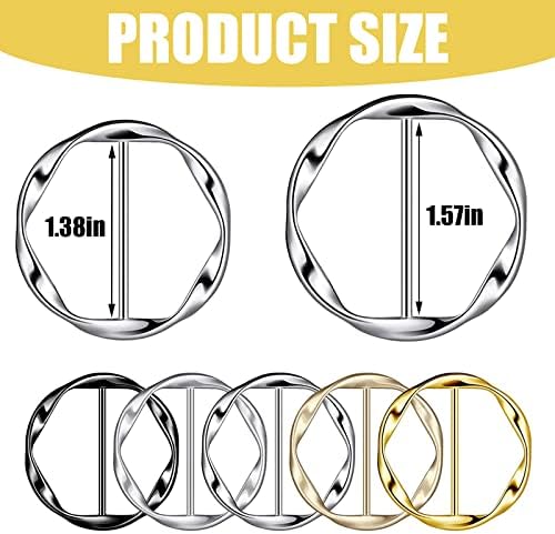 Amazon.com: 10PCS Silk Scarf Ring Clip T-shirt Tie Clips for Women ...