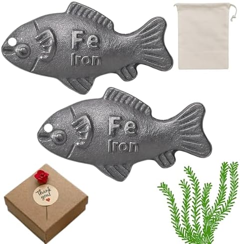 Amazon.com: 2 Pcs Iron Fish for Cooking, Reusable Natural Sources of ...
