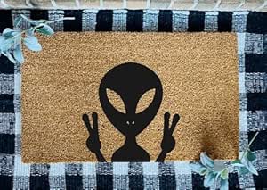 Amazon.com: Cute Doormat Outdoor Entrance Alien Welcome Door Mat Alien ...