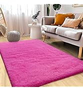 Amazon.com: Purple Area Rug for Bedroom Girls, 4x6 Rug, Cute & Soft ...