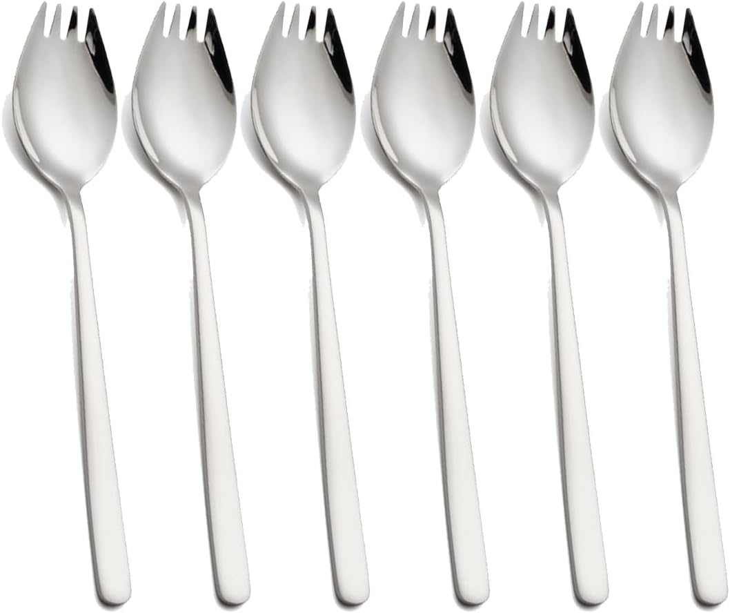 Amazon.com: Sporks, AXIAOLU 6 Pack 18/10 Stainless Steel Sporks, 7.4 ...