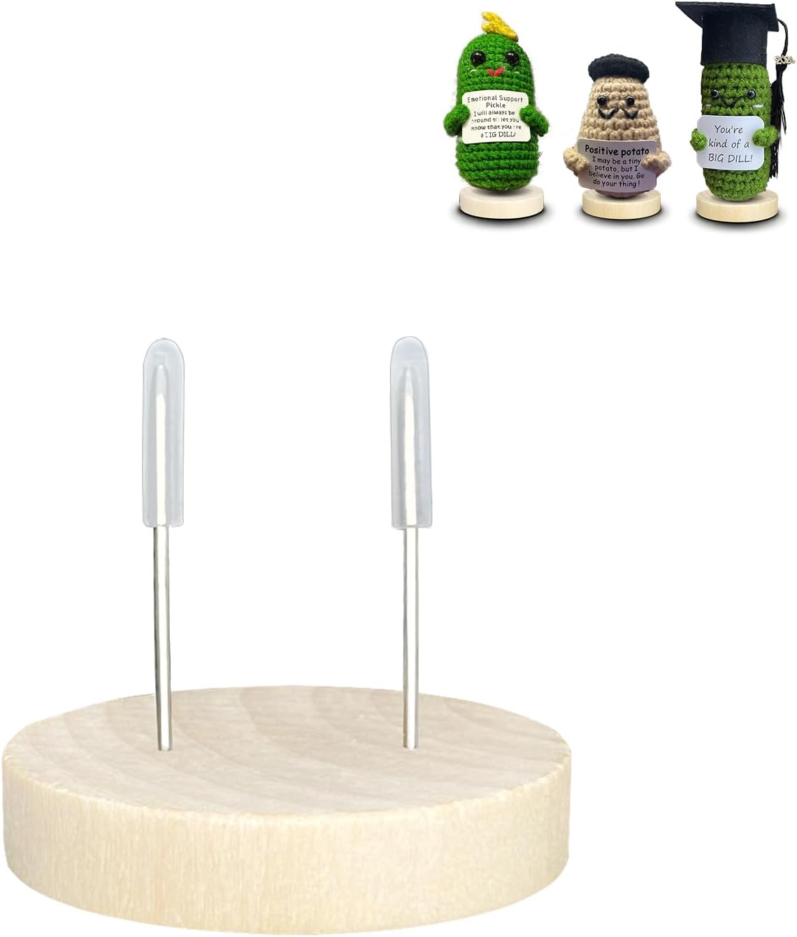 Amazon.com: SGIBYN 1 PC Crochet Positive Potato Holder,Wooden Double ...
