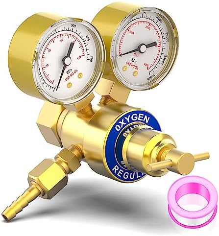 Yaetek Oxygen Regulator Large Tank Gauge Cutting Torch Regulator Outlet ...