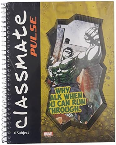Classmate Pulse 6 Subject Notebook - Single Line, 300Pages : Amazon.in ...