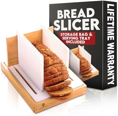 Amazon.com: ABIOTO Bread Slicing Guide for Homemade Bread - No Splinter ...