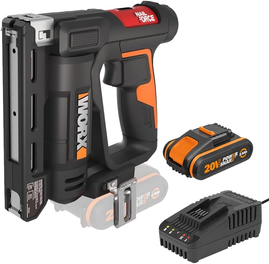 Draper D20 Nail Gun Cordless | 20V Nailer and Stapler Gun | 2Ah Battery ...