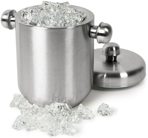 Grunwerg Double Walled Ice Bucket | 1 Litre Capacity | Stainless Steel ...