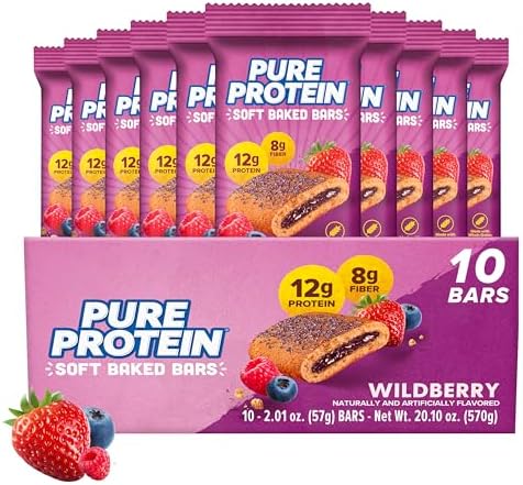 Amazon.com: Pure Protein Wildberry Soft Baked Protein Bars – 12g ...