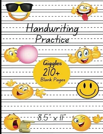 Handwriting Practice Giggles 210+ Blank Pages, 8.5" x 11": Blank ...