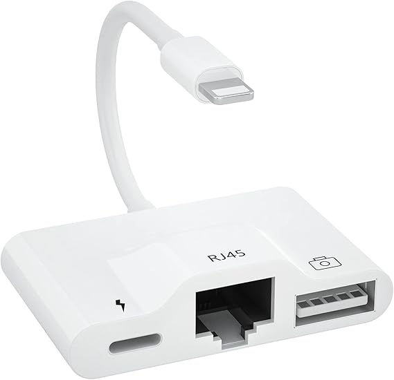 iPhone Ethernet Adapter, Lighting RJ45 Ethernet LAN Netzwerkadapter ...
