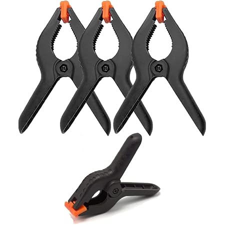 Pack Of 6 PLASTIC SPRING GRIP CLAMPS 3 Inches Quick Grip Craft Wood ...