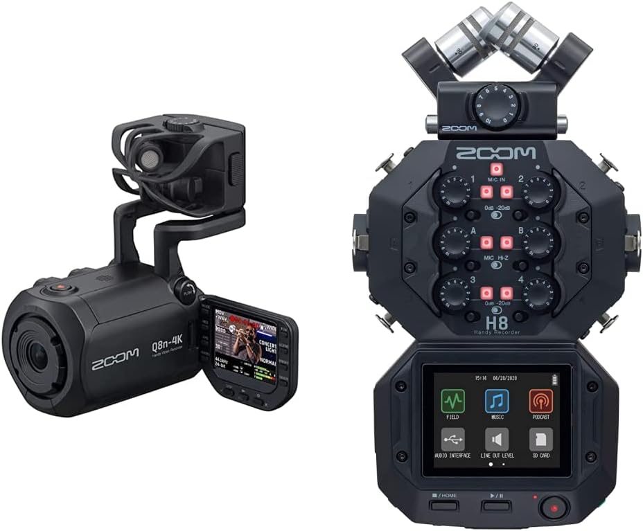Amazon.com: Zoom Q8n-4k Handy Video Recorder, 4k UHD Video, Stereo ...