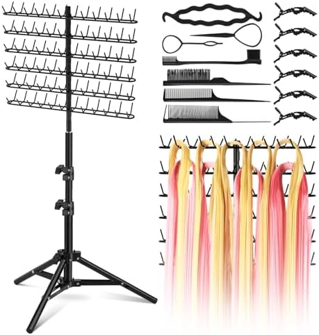 Amazon.com : ORA SHOP – Braiding Hair Rack, Hair Extension Holder, Hair ...