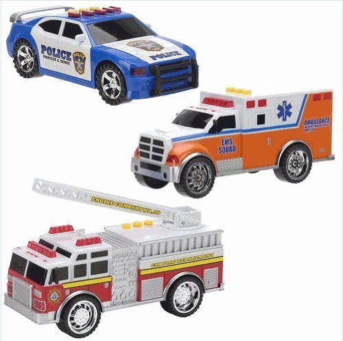 Fast Lane Emergency Vehicles - Police Car, Fire Engine, and Ambulance ...