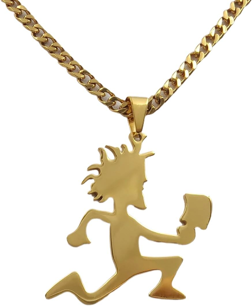 2'' Large Gold-Plated Hatchetman Pendant Charms Stainless Steel Juggalo ...