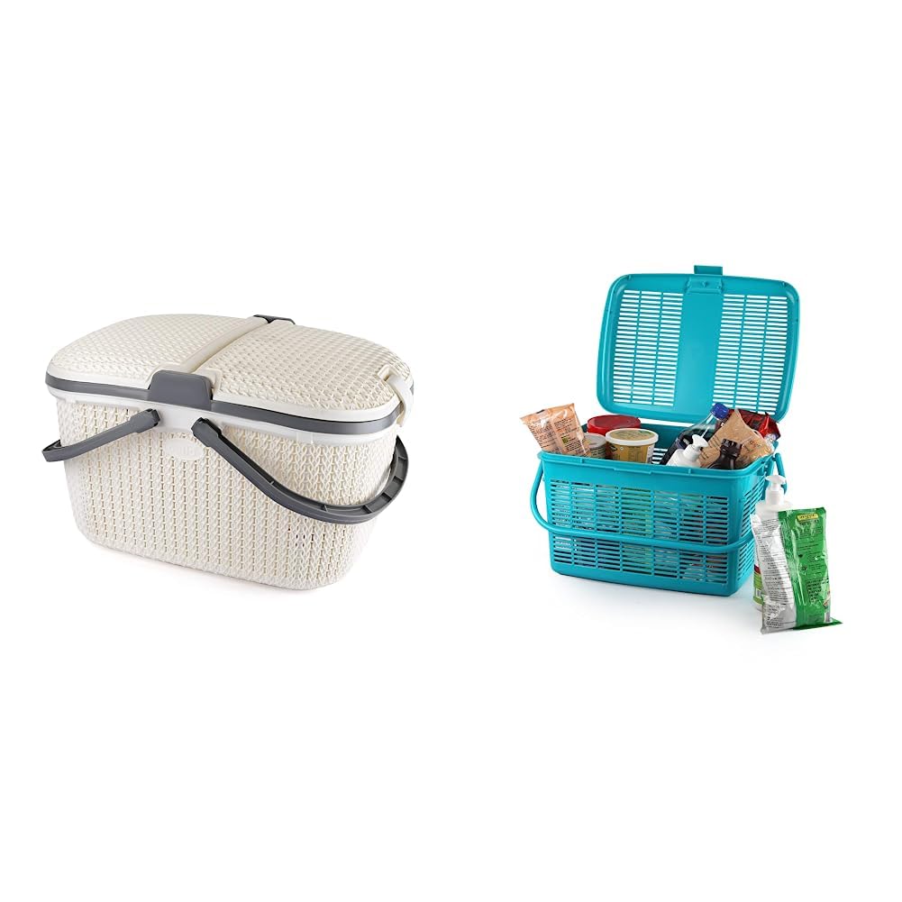 Cello Knits Style Shopping Plastic Basket - White & Cello MultiMate ...