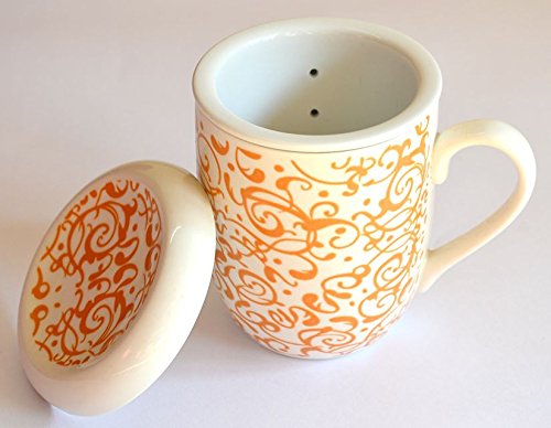 Buy Ceramic Tea Infuser Mug Orange Online at Low Prices in India ...
