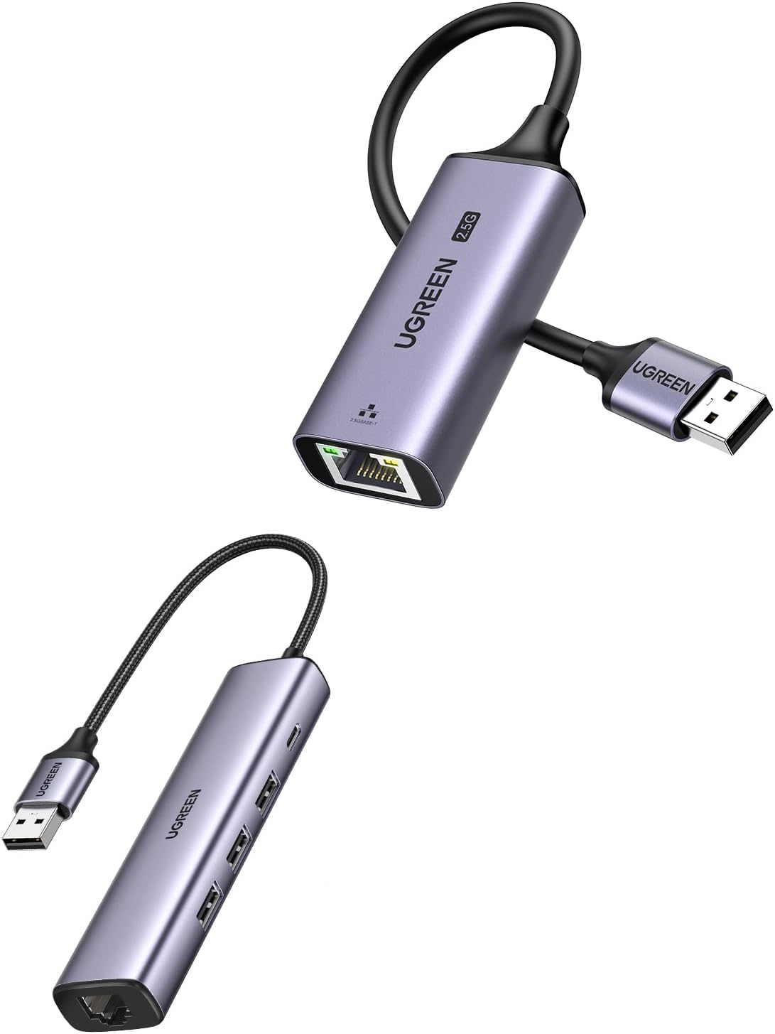 Amazon.com: UGREEN USB 3.0 to Ethernet Adapter 5 in 1 Multiport Hub Bundle with 2.5Gb USB to ...