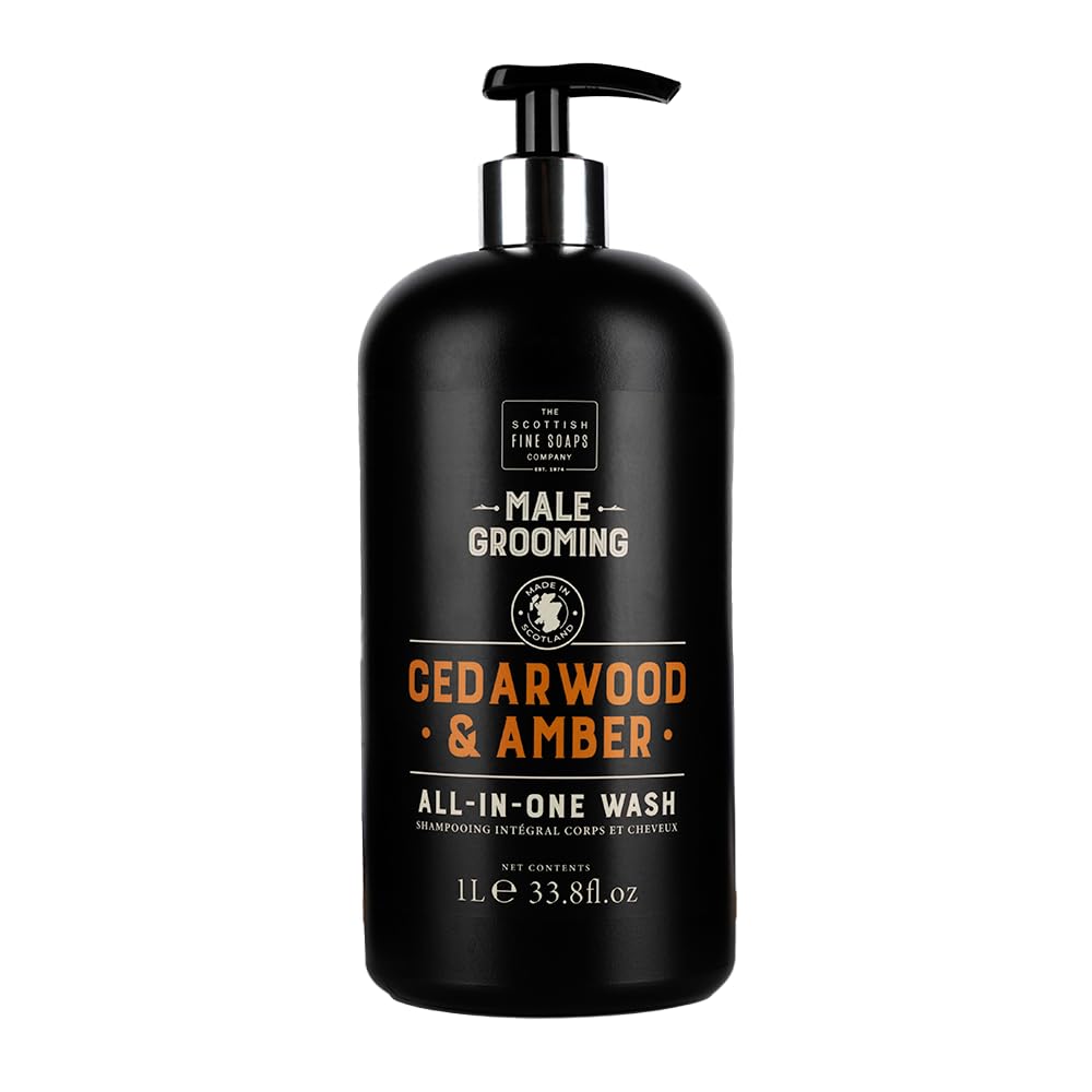 Cedarwood & Amber All in One Wash - 1 Litre by Scottish Fine Soaps ...