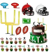 Amazon.com: BiBo Football Cake Topper Decorations, 36 PCS Football ...