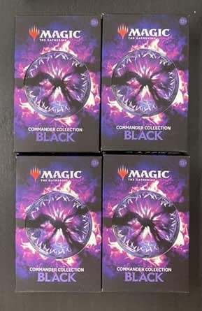 Amazon.co.jp: Commander Collection Black Set of 4 Magic the Gathering ...