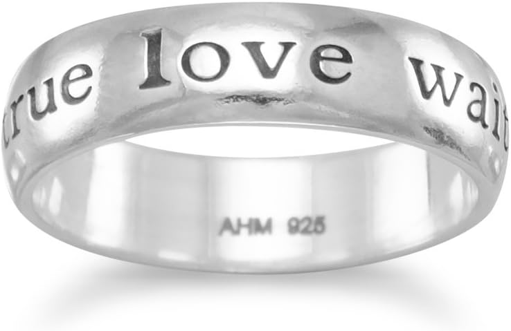 Amazon.com: True Love Waits Sterling Silver Ring - Size 5: Promise To ...