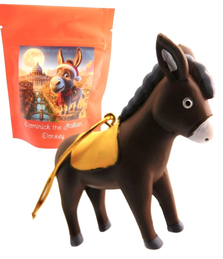 Amazon.com: Dominick The Donkey Christmas Ornament Set with Special ...