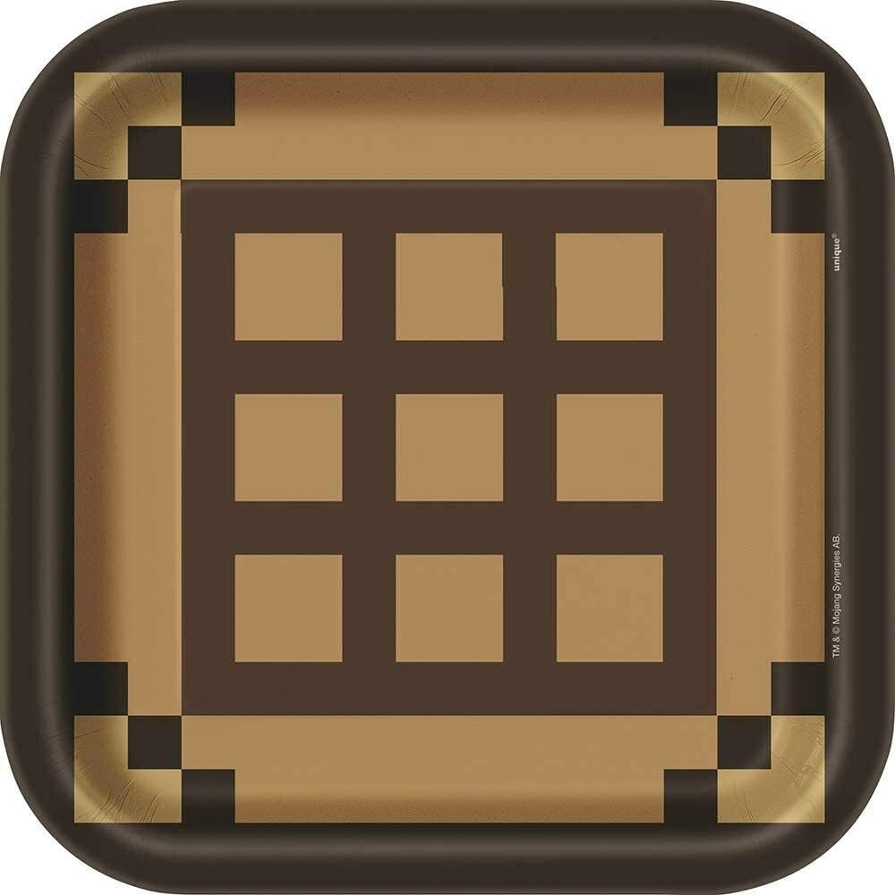 Amazon.com: Unique Minecraft Square Paper Dinner Plates, 9" x 9 ...
