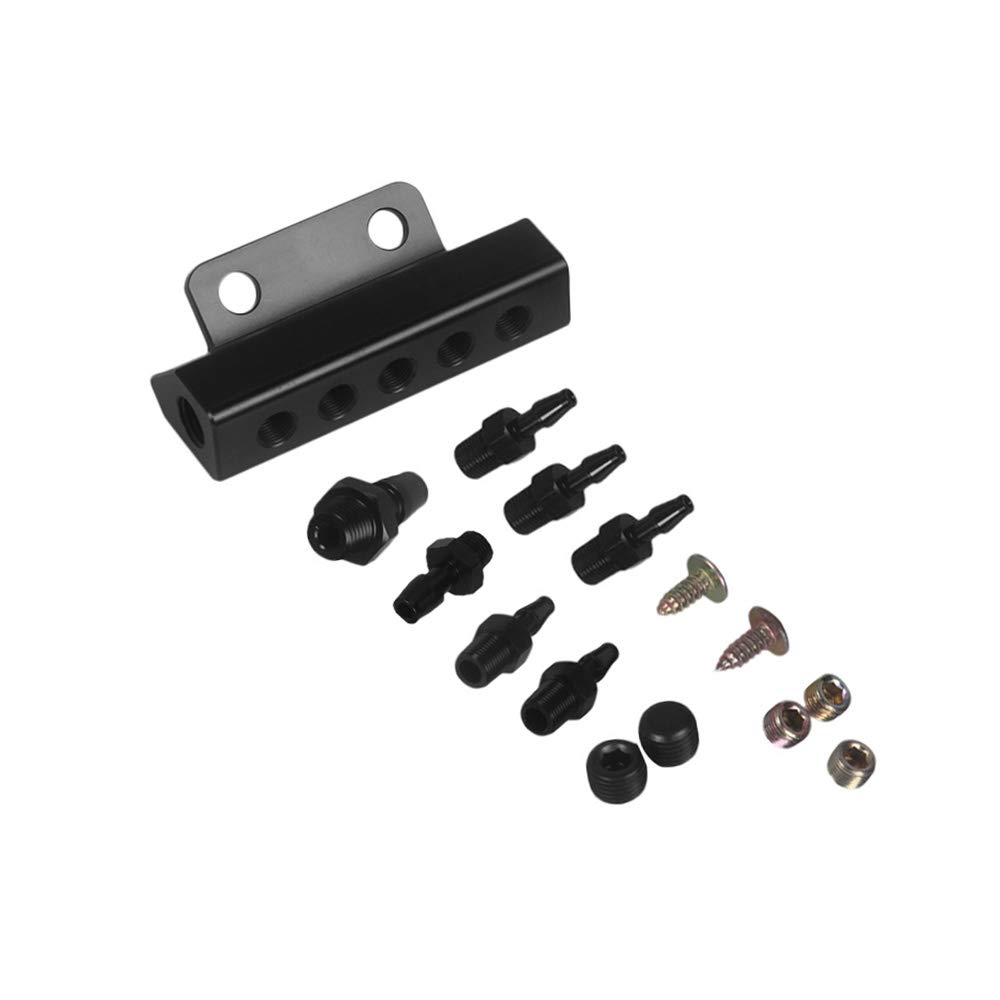 Buy Vacuum Intake Manifold 6 Port 1 8 NPT Universal Aluminum Turbo