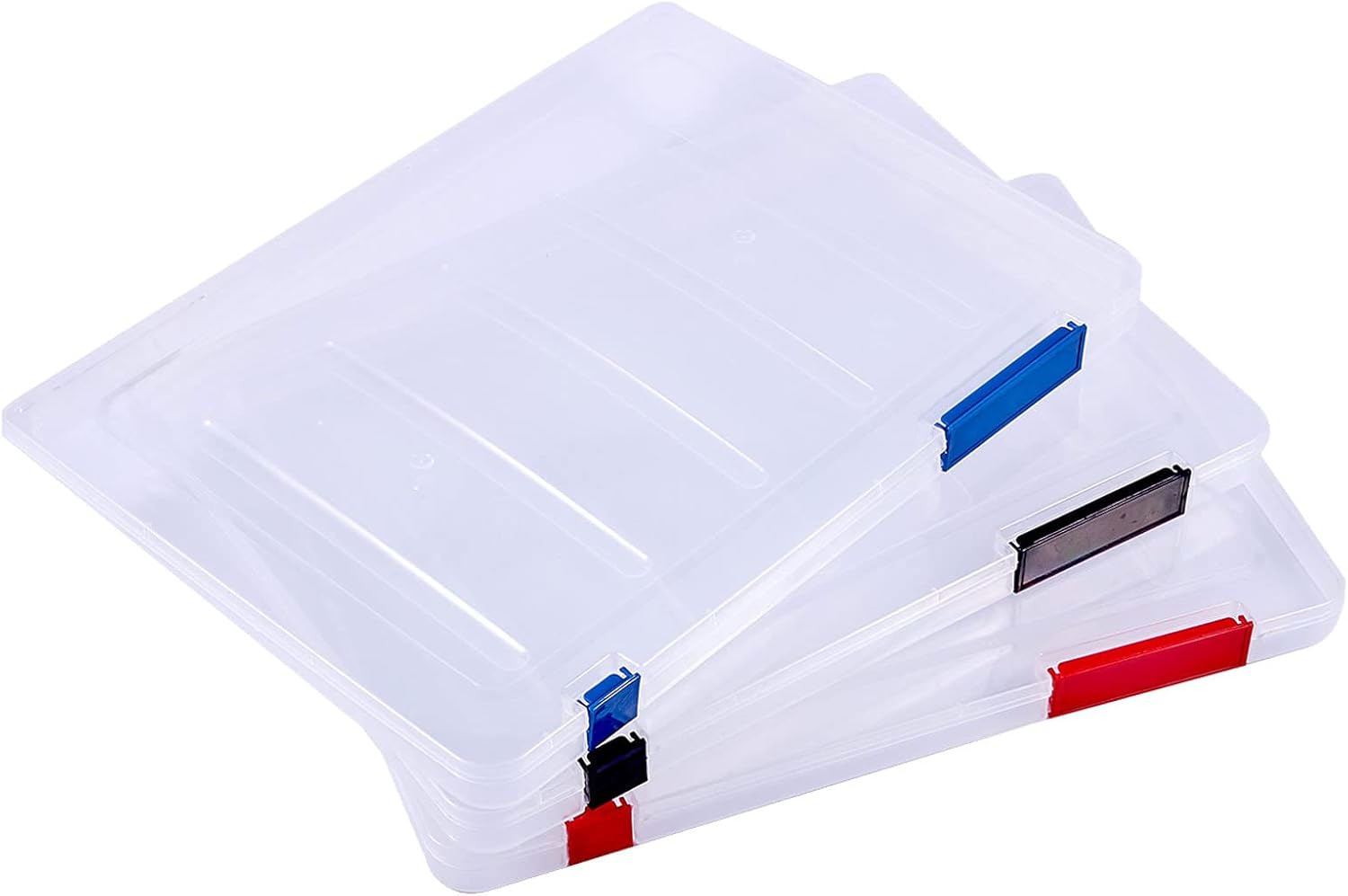 Amazon.com: WEWAYSMILE 3 Pcs 3 Colors Portable Project Case Clear A4 ...