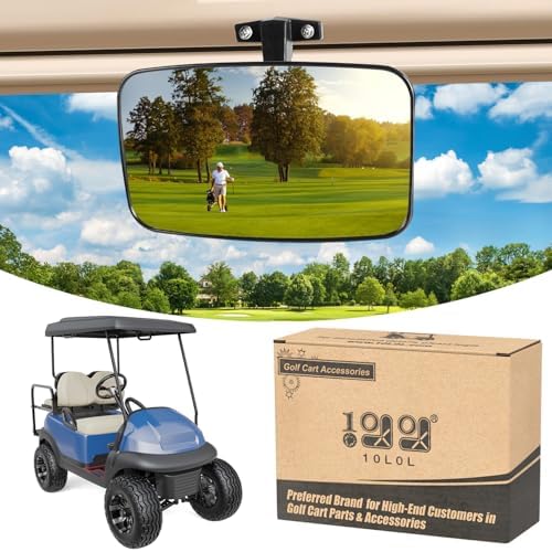 Amazon.com: 10L0L Golf Cart 4 Panel Rear View Mirror & Side Mirror Kit ...