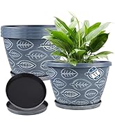 Amazon.com: Nooulap 4 Pack 16 Inch Large Plant Pot for Outdoor, Plastic ...
