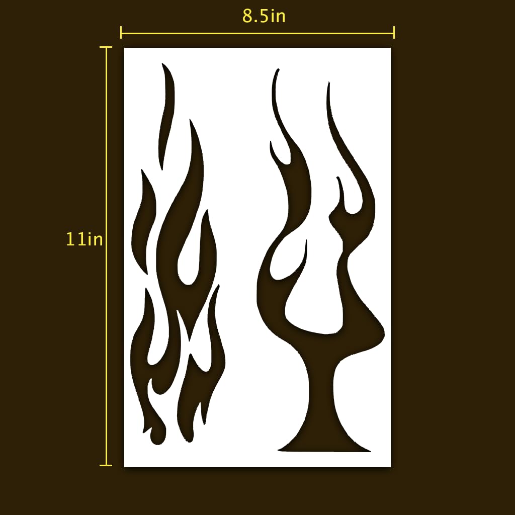 Flame Stencil Printable Flame Templates Stencils 10 Free PDF