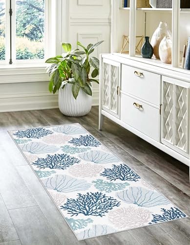 Amazon.com: Coastal Beach Runner Rug for Hallway 2x6 Decorative Coral ...