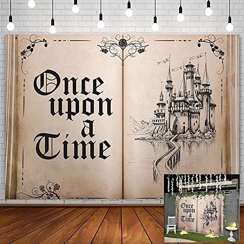 Amazon.com : Mocsicka Floral Fairy Tale Books Backdrop Once Upon a Time ...