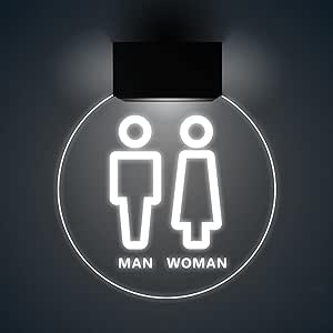 Amazon.com: KOAIUS 10 Inch Illuminated Restroom Signs, Wall Mount ...