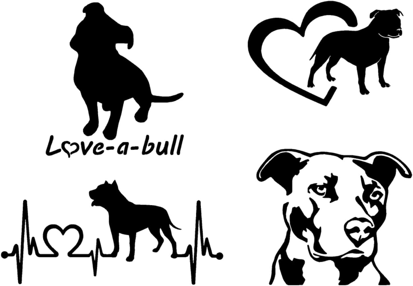 Amazon.com - Pitbull Decal - Peeking Peek a Boo Pit Face - Pit Bull Dog ...