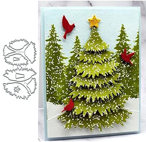 Christmas Crystal Tree Metal Die Cuts,Merry Christmas Star Tree Cutting ...