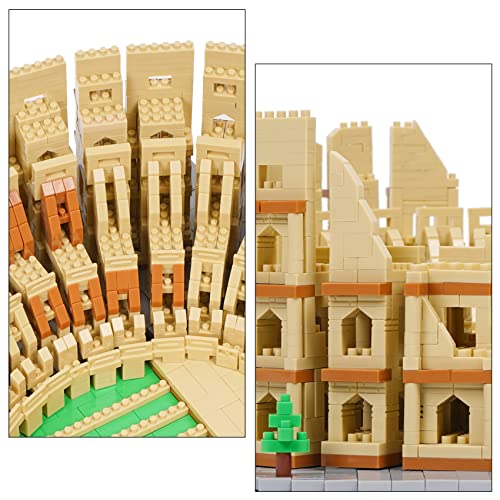 LULUFUN Building Block Set, Roman Colosseum Architecture Model Blocks ...