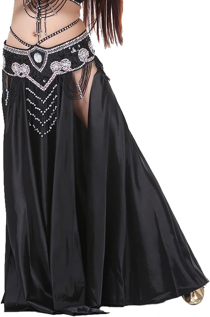 Calcifer Satin Long Swing Belly Dance Skirt Costume Dancing Dress ...